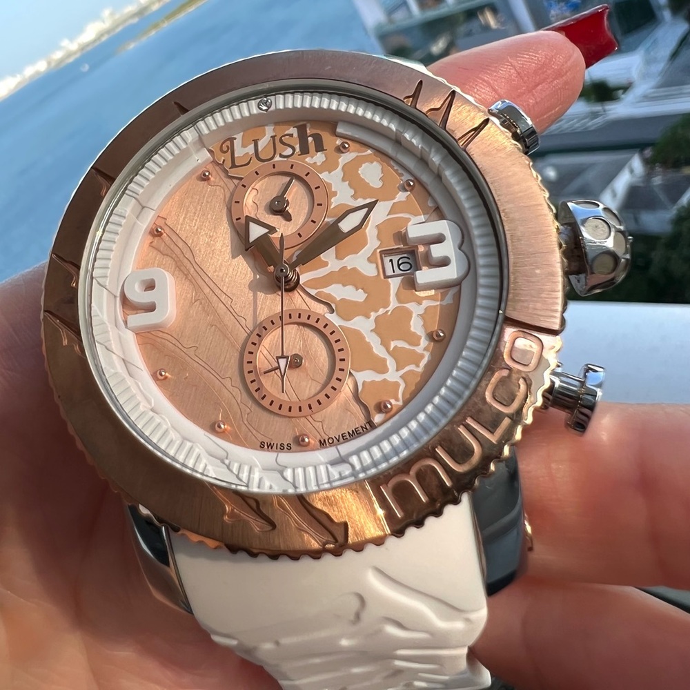 Mulco Tiger Lush Watch In White - Gem